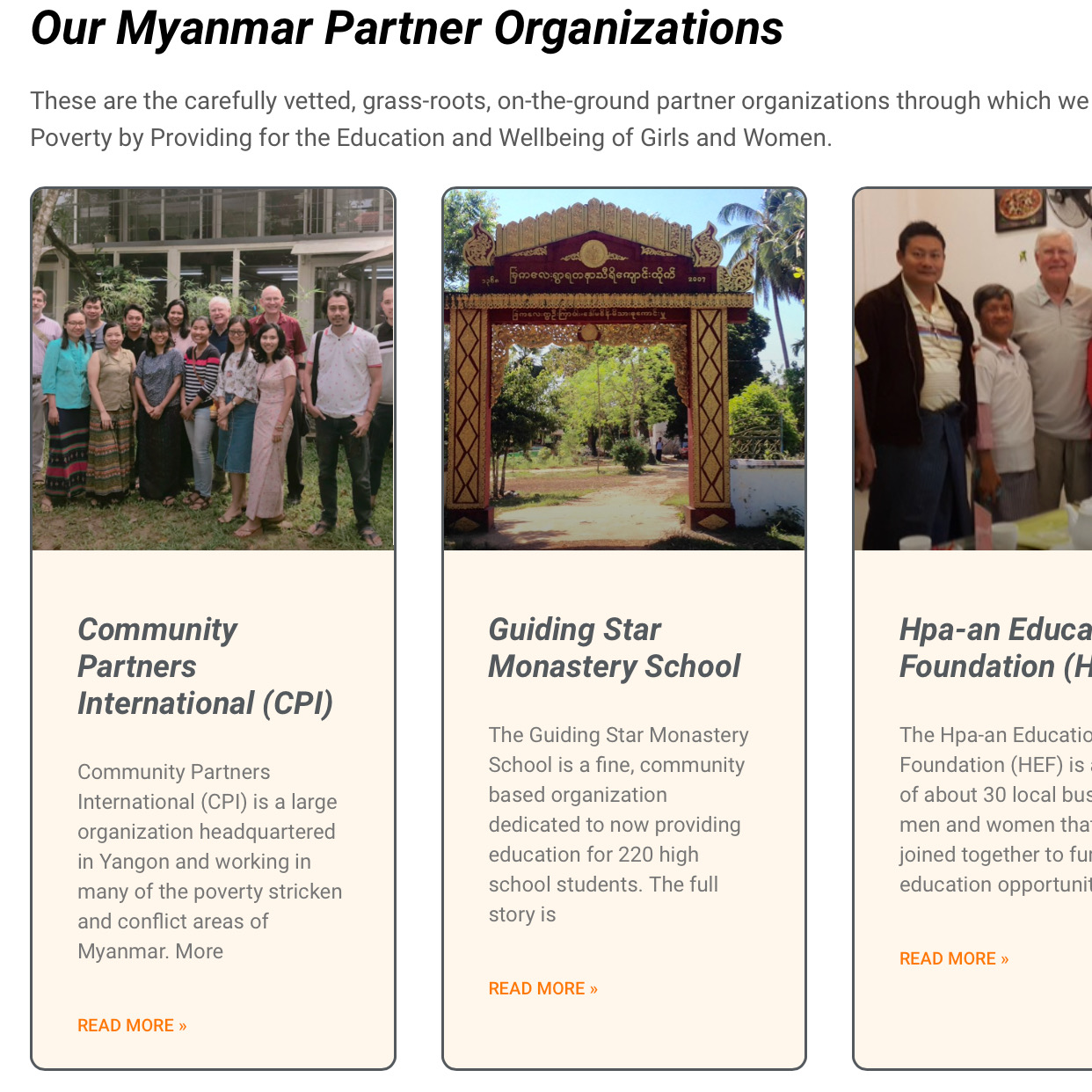 Myanmar Partners - SE Asia Foundation